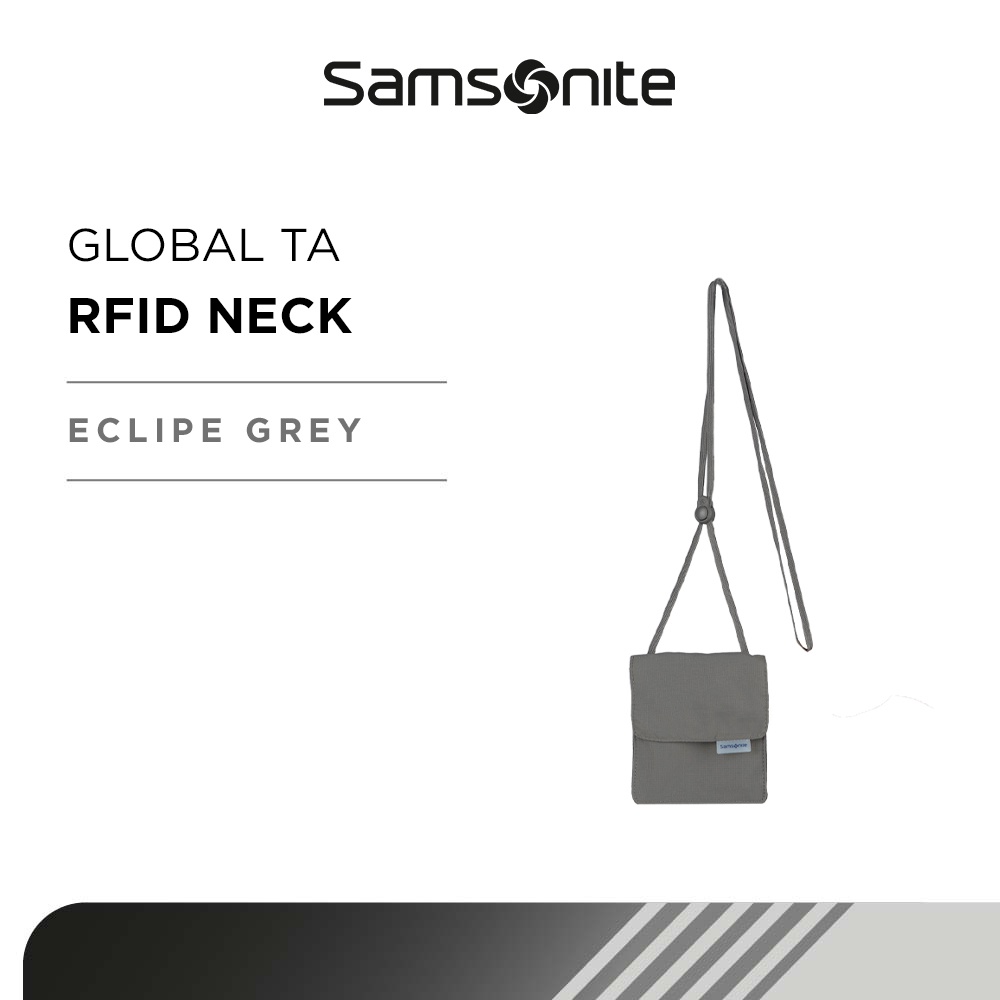 Jual Samsonite Global TA Rfid Neck Pouch - Eclip.Grey | Shopee Indonesia