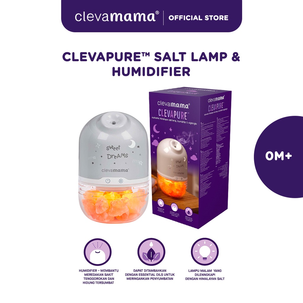 Jual Clevamama - Clevapure™ Himalayan Salt Lamp - Humidifier | Shopee ...