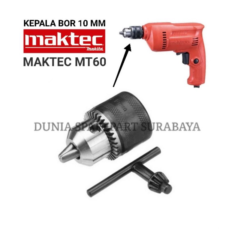Jual Sparepart Maktec MT60 Kepala Bor 10mm Drat Drill Chuck 3/8 Inch ...