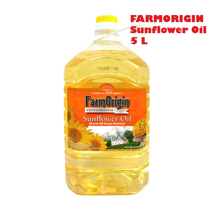 Jual FARM ORIGIN Sunflower Oil 5L / Minyak Biji Bunga Matahari 5 Liter ...