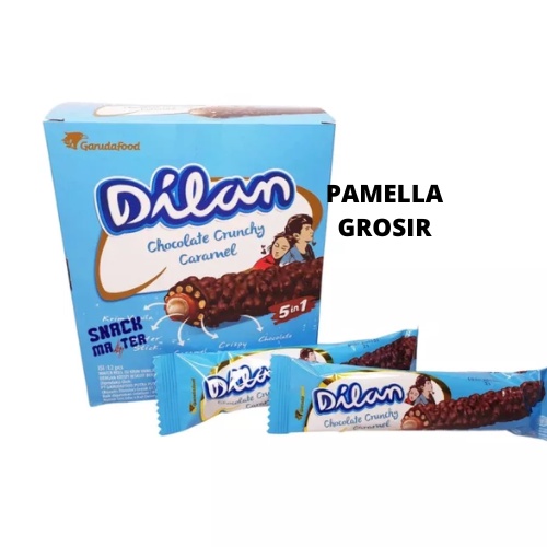 Jual DILAN CHOCOLATE CRUNCHY CARAMEL ROLLS - 1 KOTAK ISI 12 PCS ...
