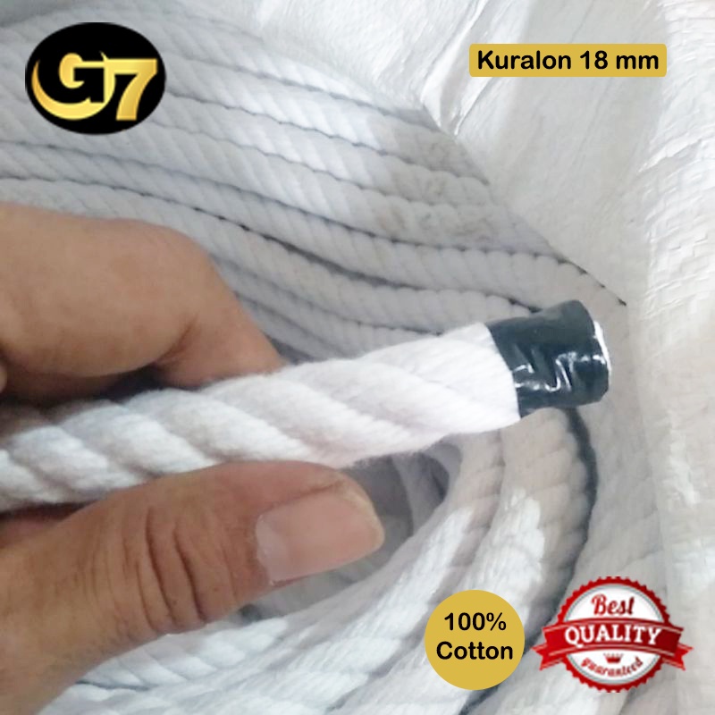 Jual Tali Tambang Kain Bahan Katun 18mm 20mm Tali Kuralon Cotton Rope ...