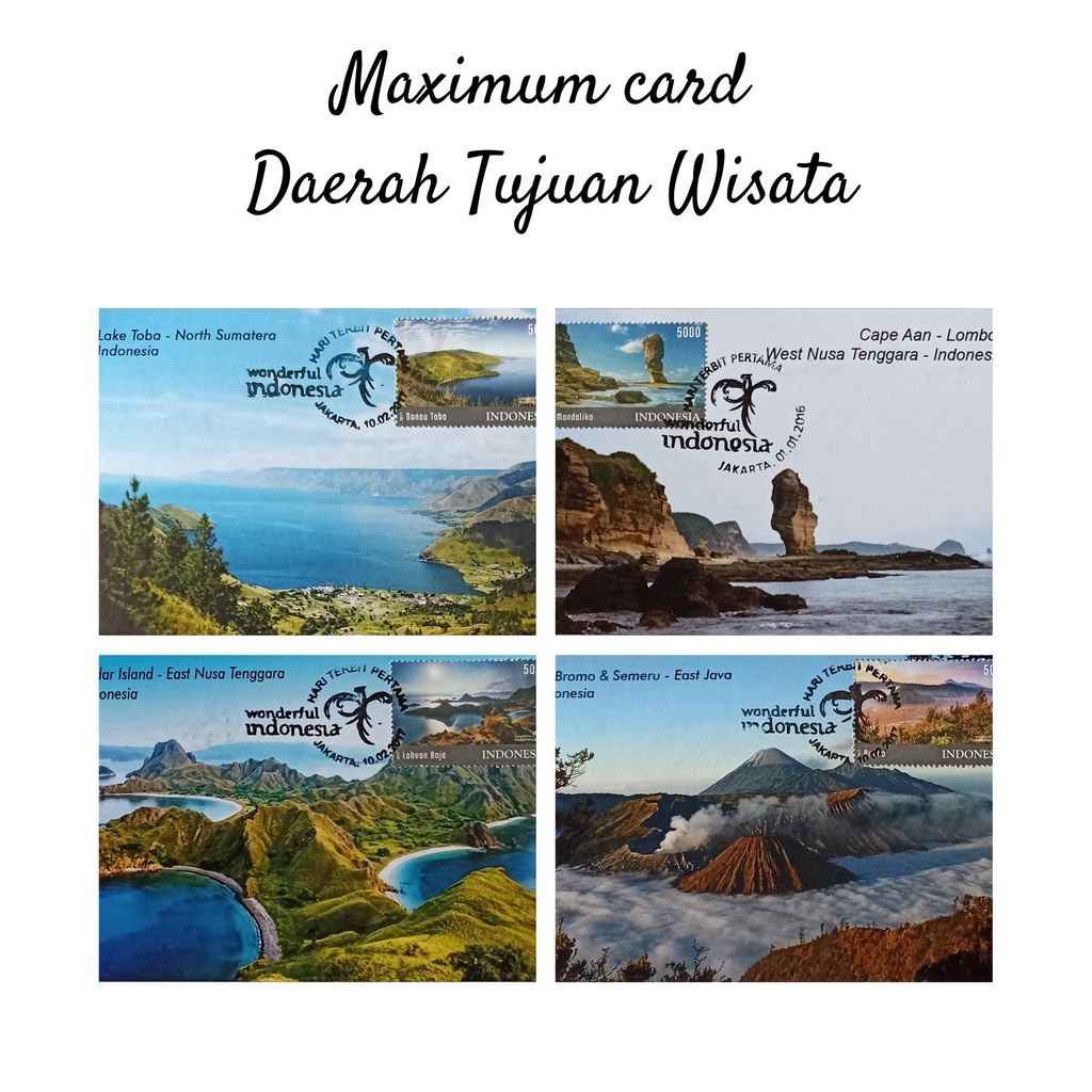 Jual MC- Maximum Card DTW Daerah Tujuan Wisata Kartu pos Kartupos ...