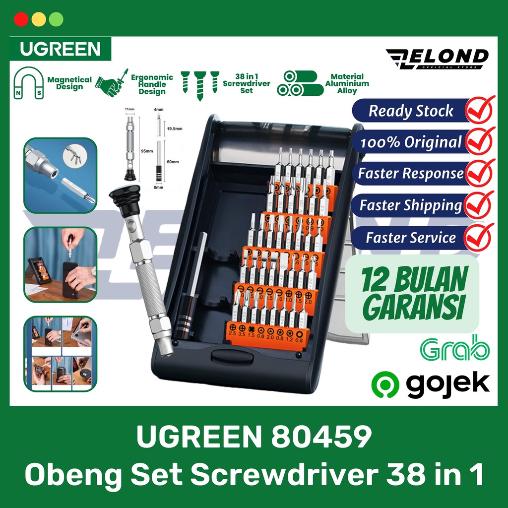 Jual Obeng Set Service Magnetic UGREEN Obeng Screwdriver Jam Drone HP ...