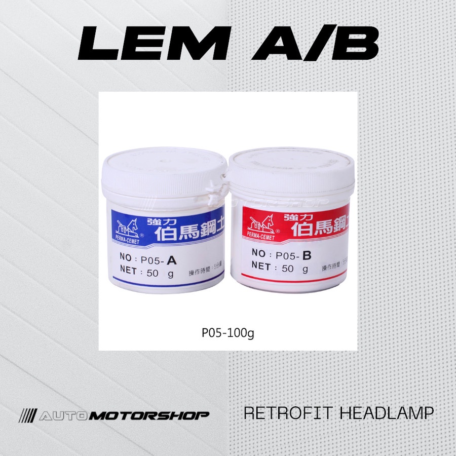 Jual LEM CAMPUR AB Lem Retrofits Mobil Motor Headlight ORIGINAL ...