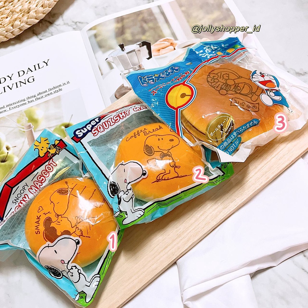 Jual [READY STOCK ] Peanuts Nic Snoopy Mascot Bun Characters Squishy ...