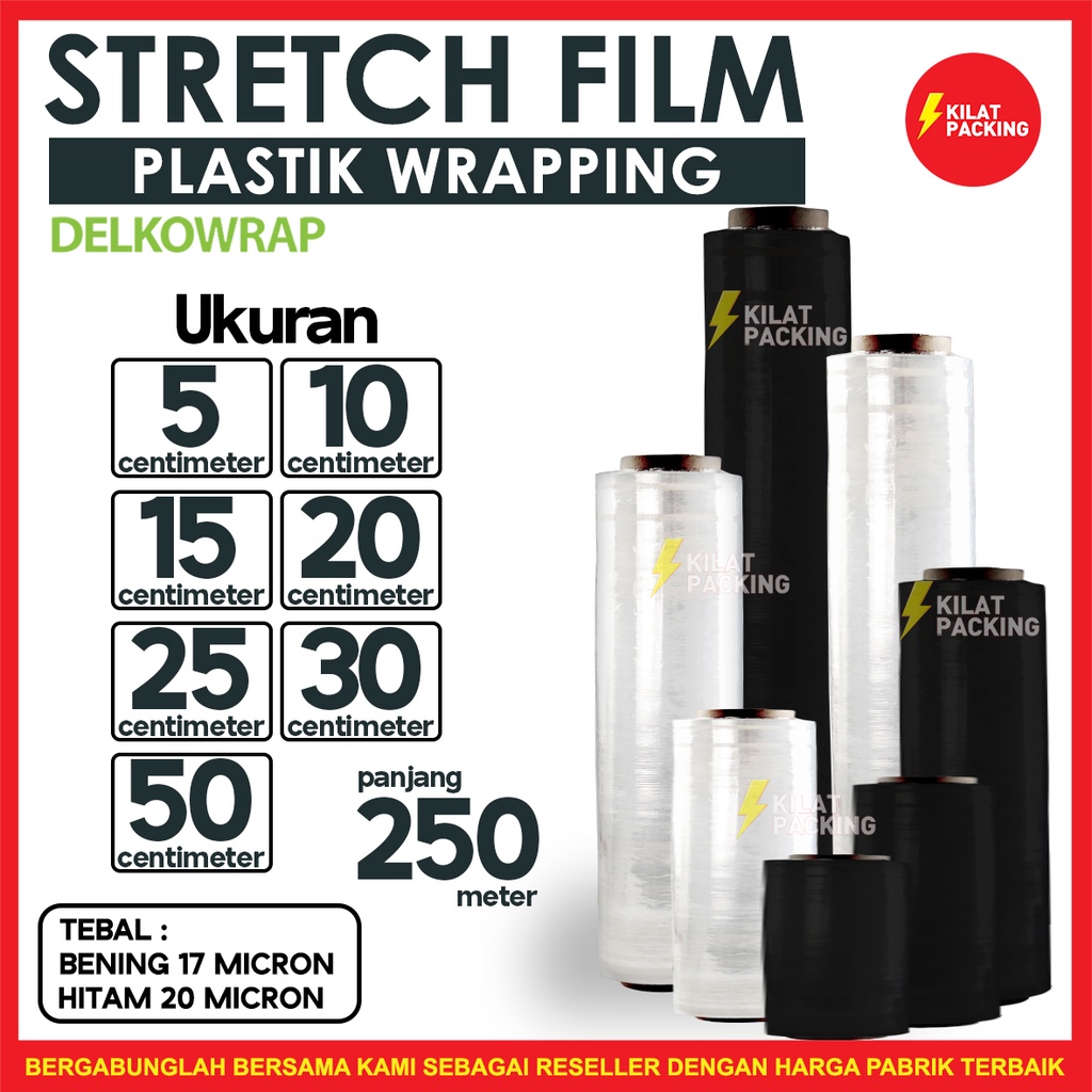 Jual Wrapping Bungkus Plastik Wrap Plastik Wrap Stretch Film Hitam ...