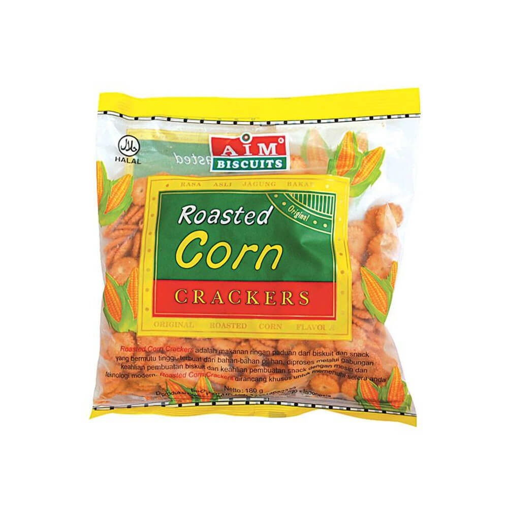 Jual Roasted corn crakers AIM biskuit| 180gr | 80gr | Shopee Indonesia