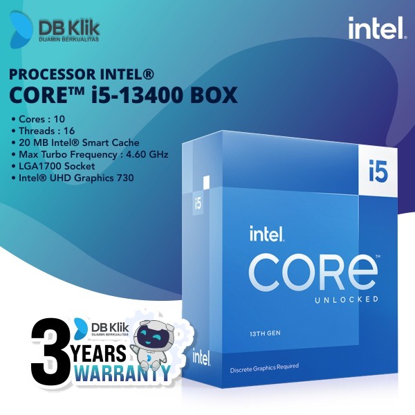 Jual Processor INTEL Core i5-13400 Box 4.6GHz LGA1700 - Intel I5 13400 Box | Shopee Indonesia