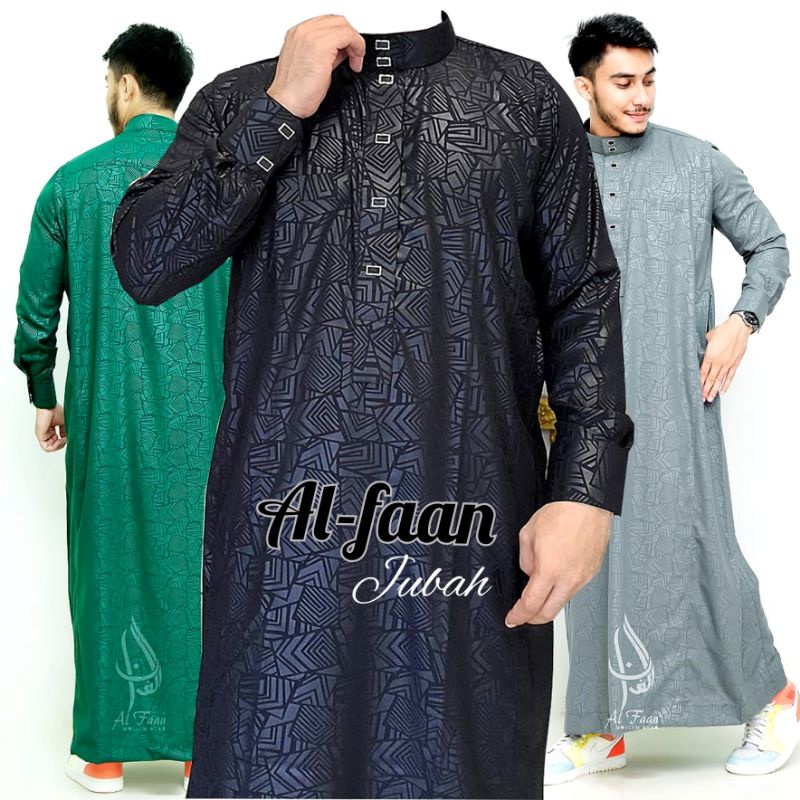 Jual Jubah Gamis Alfaan Pria Dewasa Premium Mewah Bahan Embos | Shopee ...