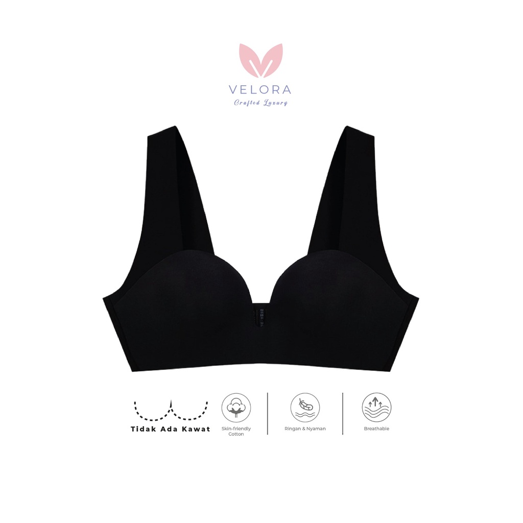 Jual Velora - Bra Seamless Tanpa Kawat | Kait Belakang | Push Up Bra ...