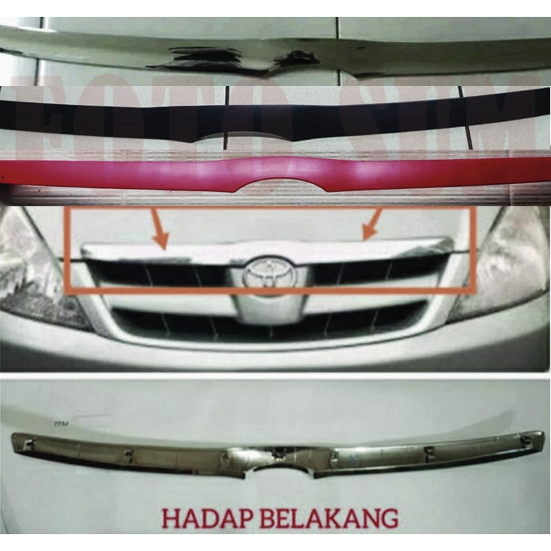 Jual Hood moulding kap mesin mobil Innova lama 2004 sampai 2007 chrome ...