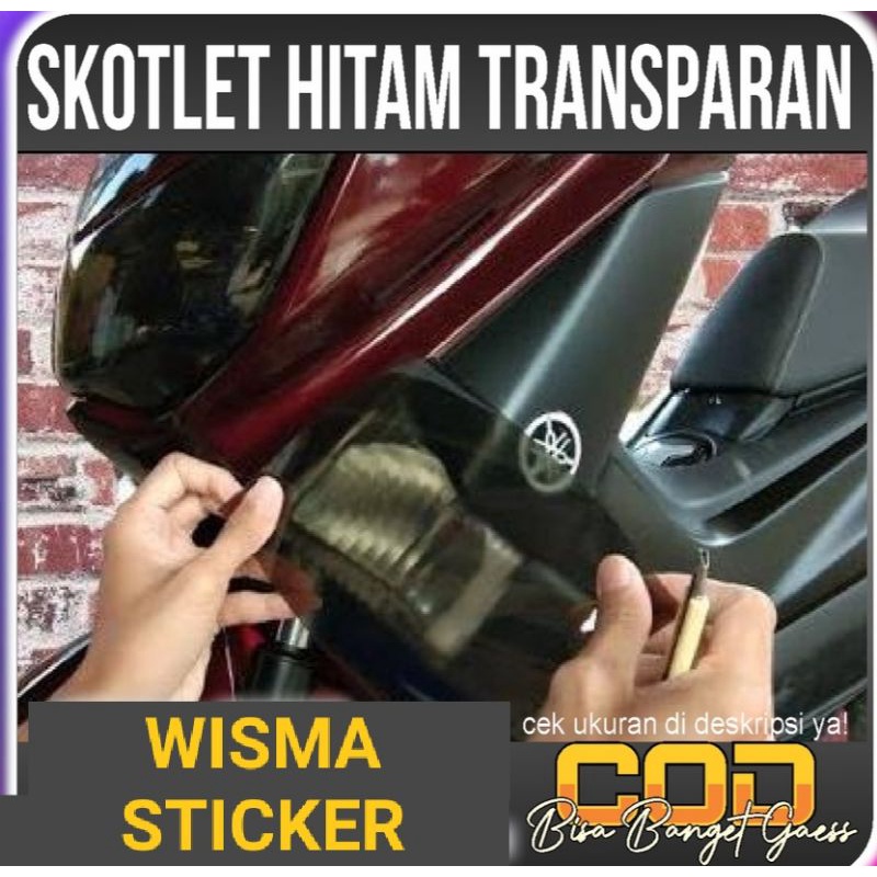 Jual Stiker Hitam Transparan / Stiker Skotlet Hitam Smoke | Shopee ...