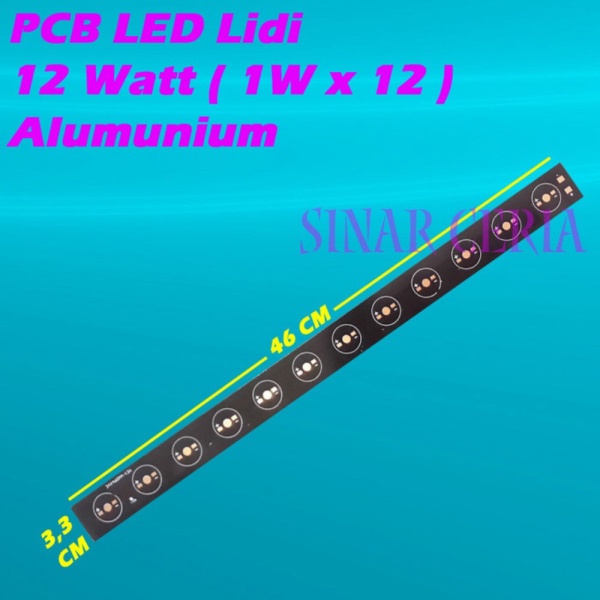 Jual Jual Long Black Aluminium PCB/Papan PCB Aluminium Hitam 12 Watt ...