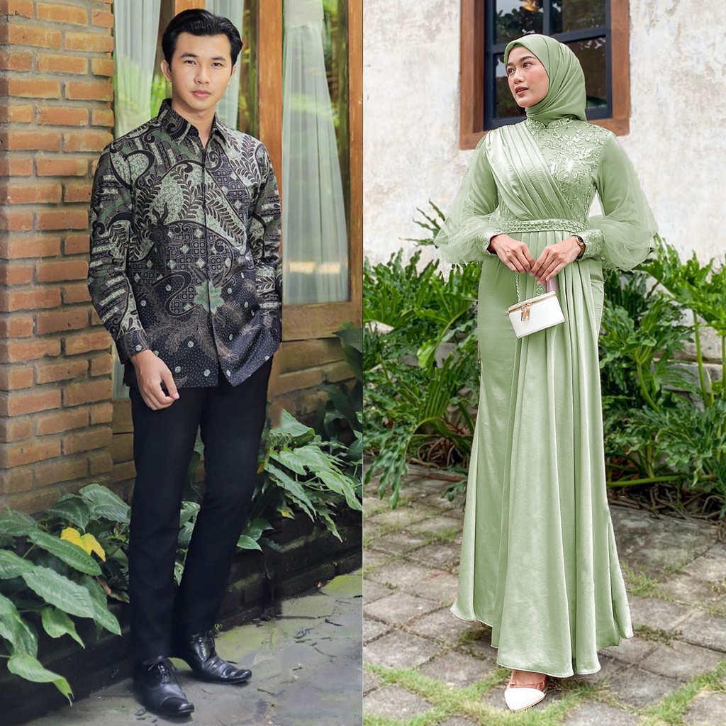 Jual SOLO BATIK - Gamis Couple Adeeva Dress Kondangan Dan Lebaran ...