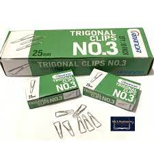 Jual Penjepit Kertas / Paper Clip Kecil / Trigonal Paper Clip No 3 / 5 ...