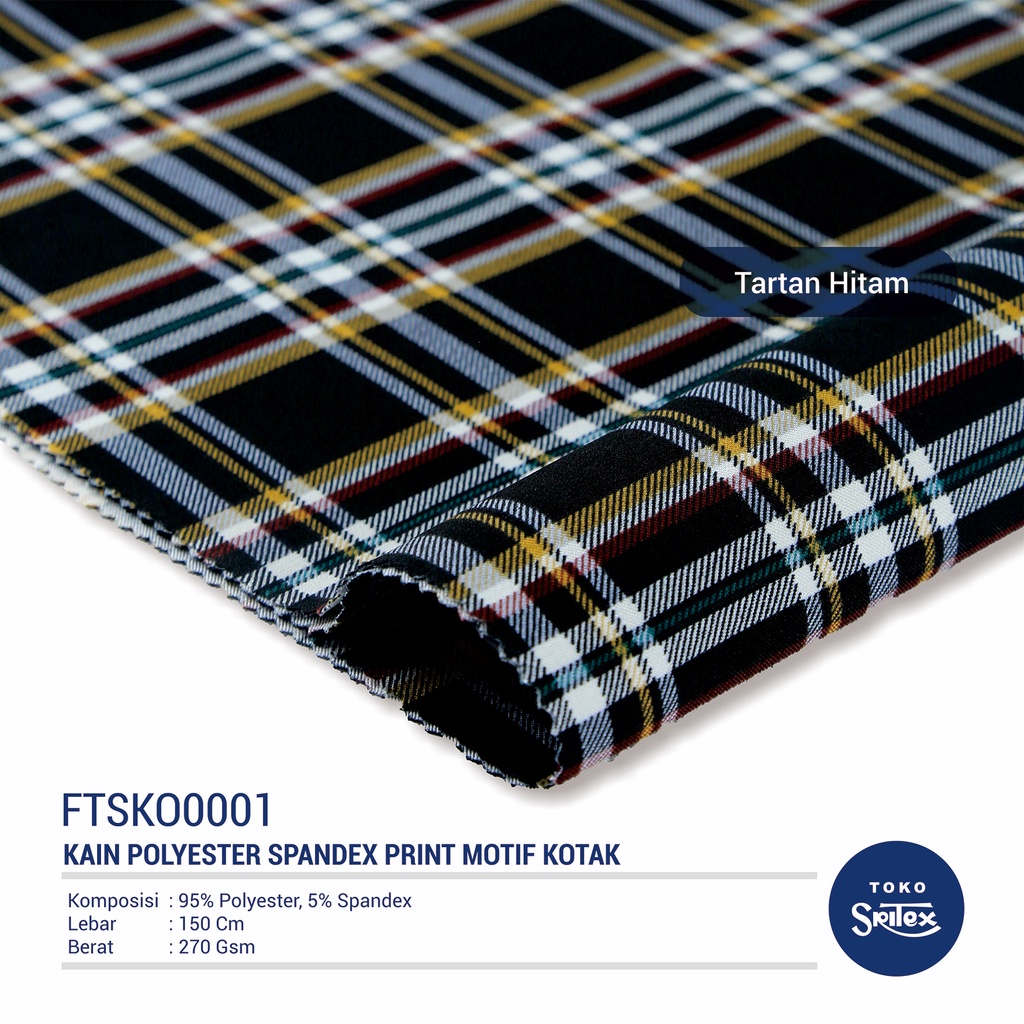 Jual Toko Sritex Kain Tetron Spandex Flanel Print Kotak Tartan Premium ...