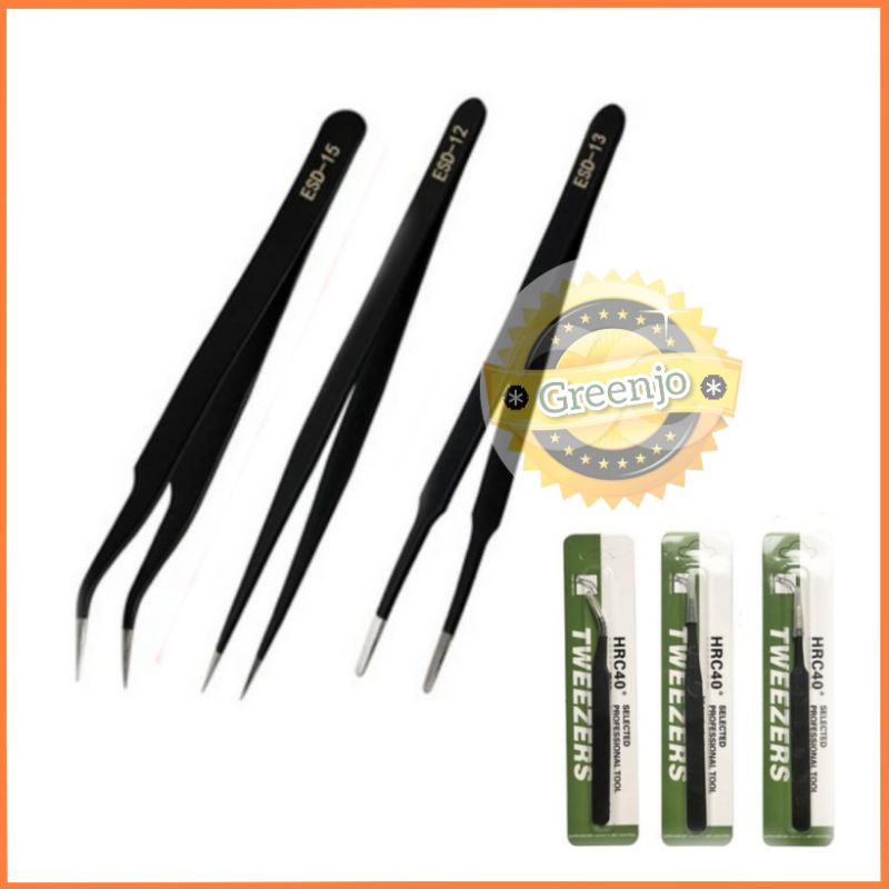 Jual Pinset Tweezer HRC40 ESD-12 ESD-13 ESD-15 | Shopee Indonesia