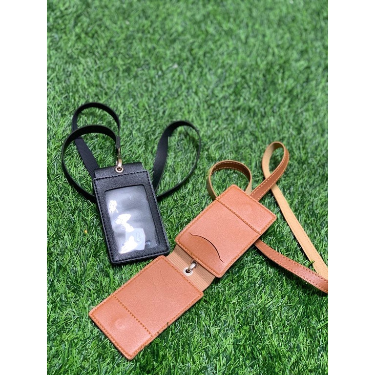 Jual ID CARD HOLDER KULIT | LANYARD ID CARD | NAME TAG GANTUNG ...