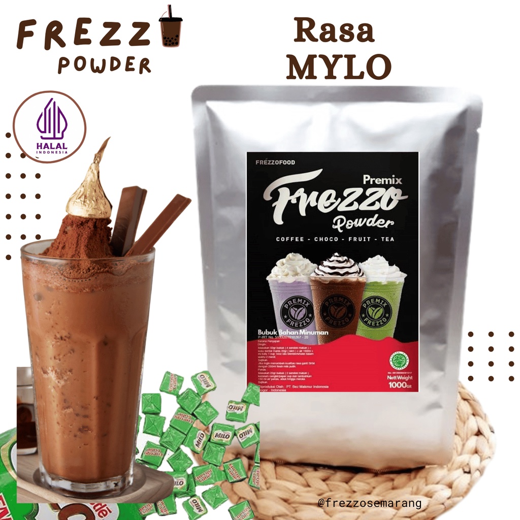 Jual BUBUK MINUMAN RASA 1 KG FREZZO POWDER DRINK RASA COKLAT MYLO ...