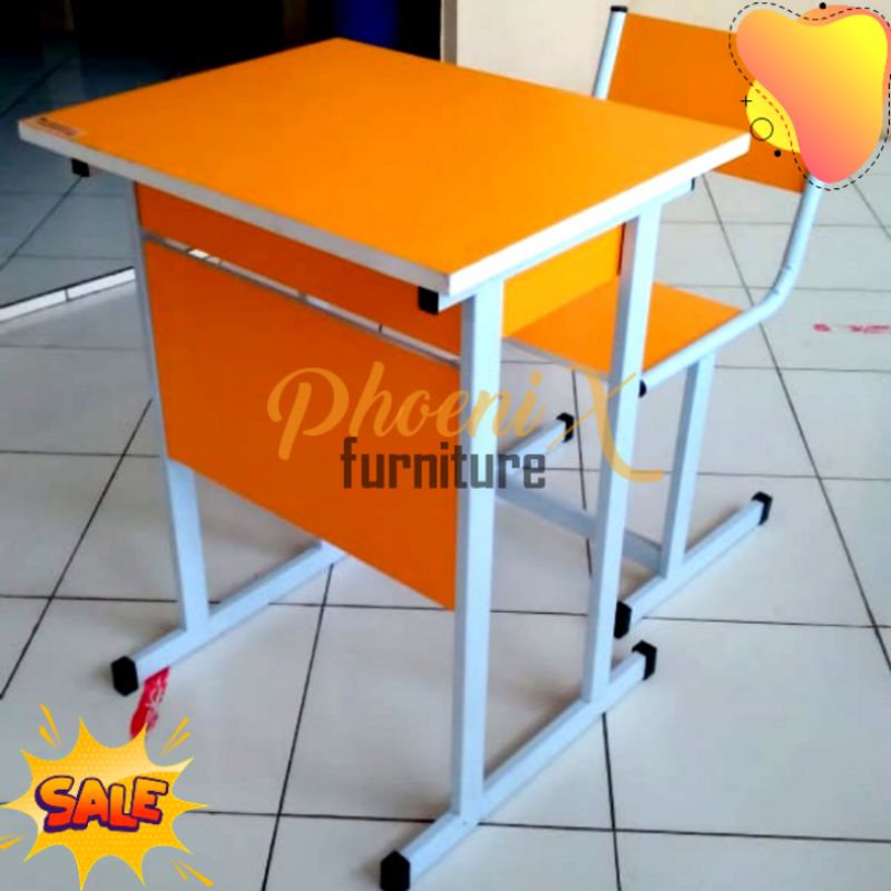 Jual meja kursi sekolah besi hollow 2 x 4 laci plywood meja belajar ...