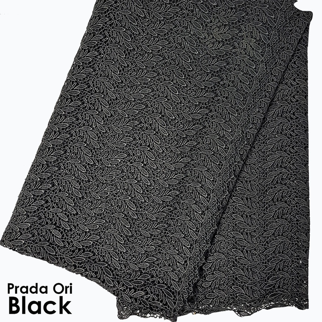 Jual Kain Brukat Premium Hitam / Brokat - Prada Ori Black - Per 0.5 ...