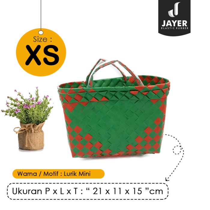Jual Tas Hampers Mini / Tas Anyam Plastik Mini Hampers 15 x 21 x 11 cm ...