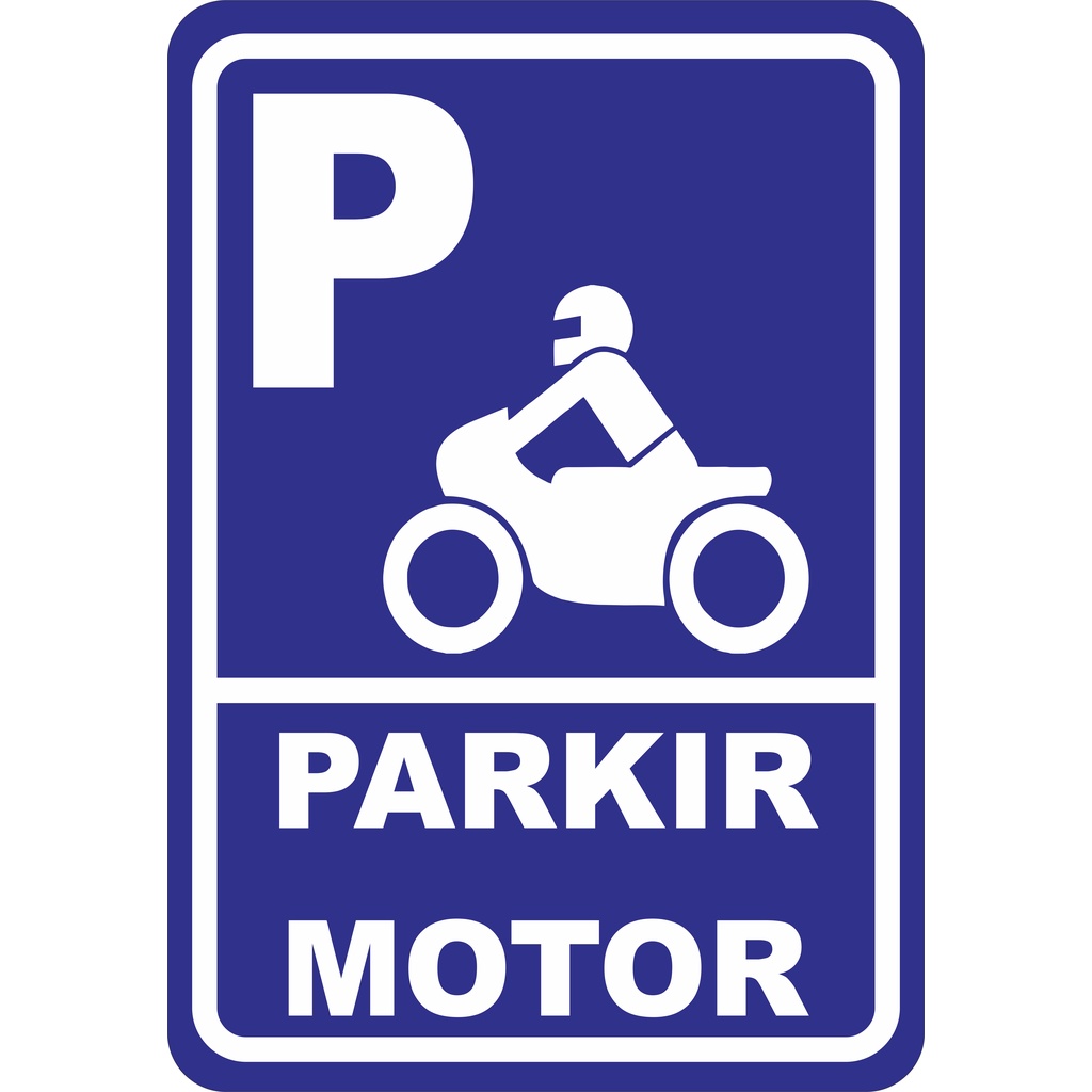 Jual Stiker Rambu Vinyl Area Parkir Motor / Parkir Kendaraan | Shopee ...