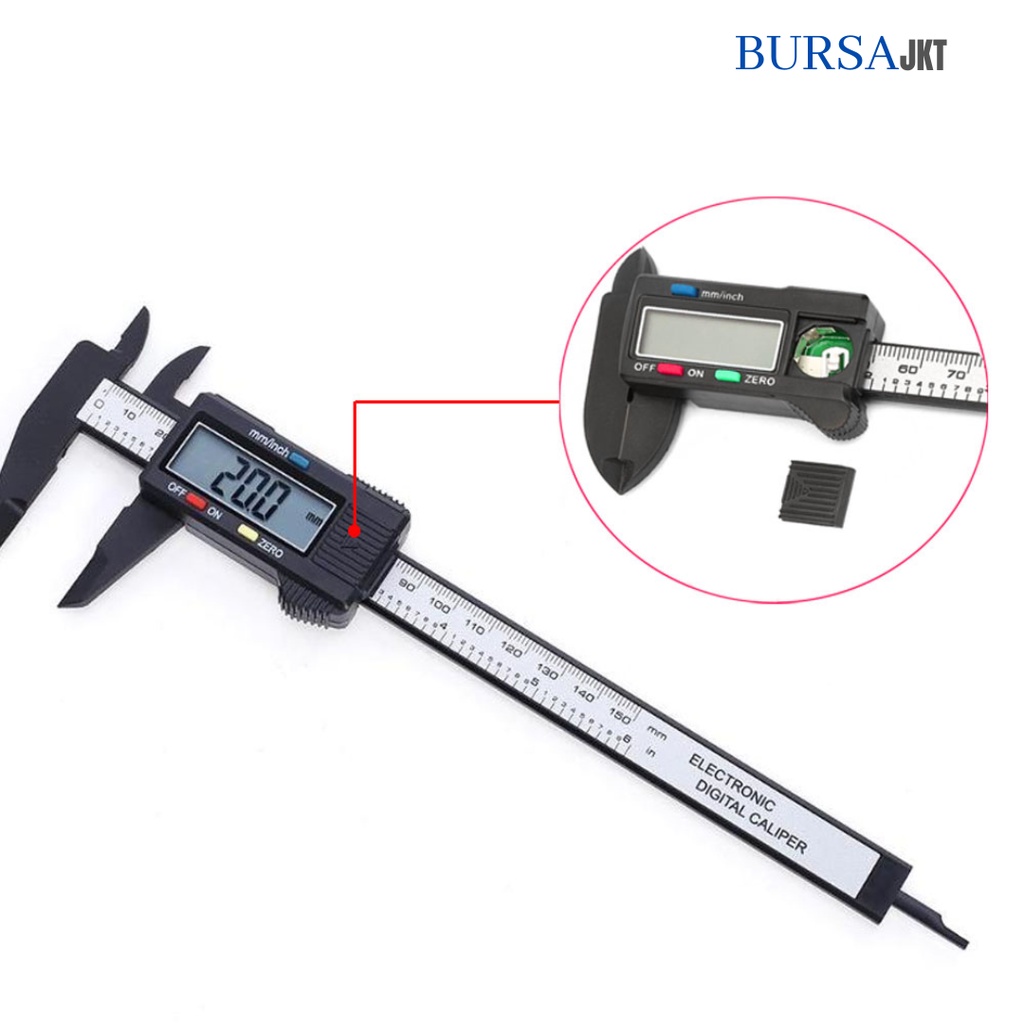 Jual SIGMAT DIGITAL 150 MM LCD PLASTIK JANGKA SORONG PENGUKUR DIGITAL ...