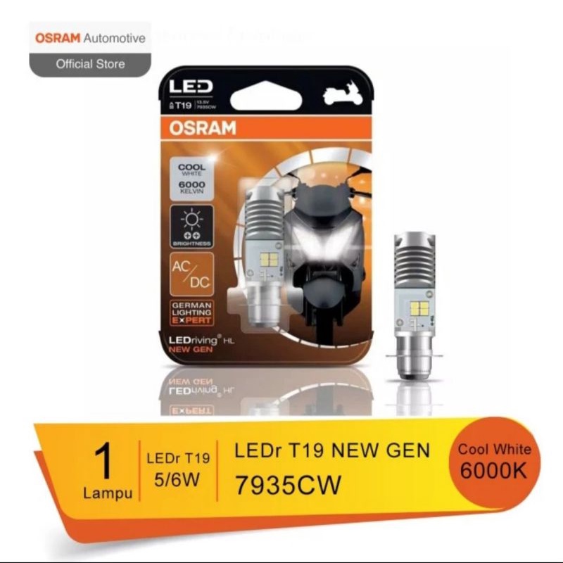 Jual LAMPU DEPAN MOTOR LED T19 OSRAM K1 H6 AC/DC - NEW GEN - COOL WHITE | Shopee Indonesia