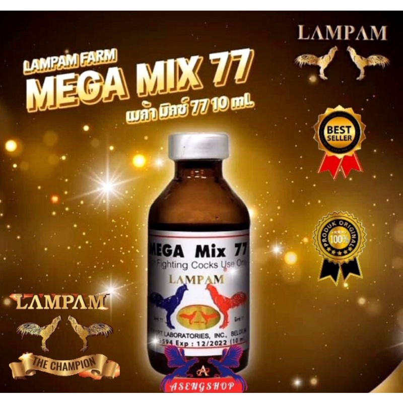 Jual DOPING MEGA MIX 77 LAMPAM VITAMIN AYAM BANGKOK Import Thailand ...
