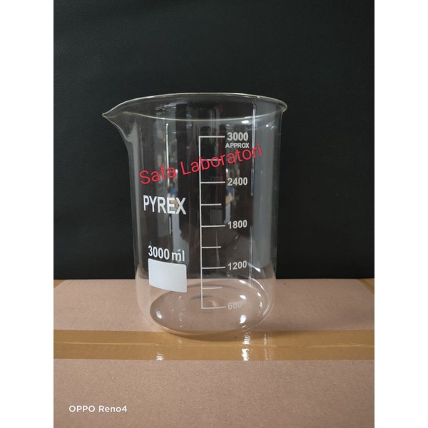 Jual Beaker Glass 3000ml Pyrex | Shopee Indonesia