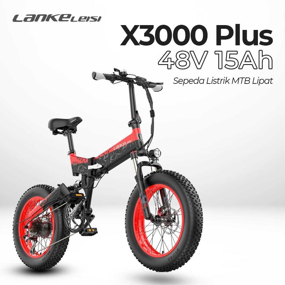Jual Lankeleisi Sepeda Listrik Lipat MTB Folding Bike 20 Inch 48V 15Ah ...