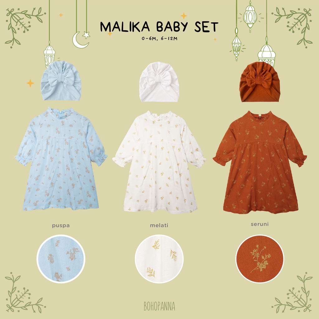 Jual 12.12 BOHOPANNA - RAYA COLLECTION - MALIKA BABY SET - Baju Muslim ...