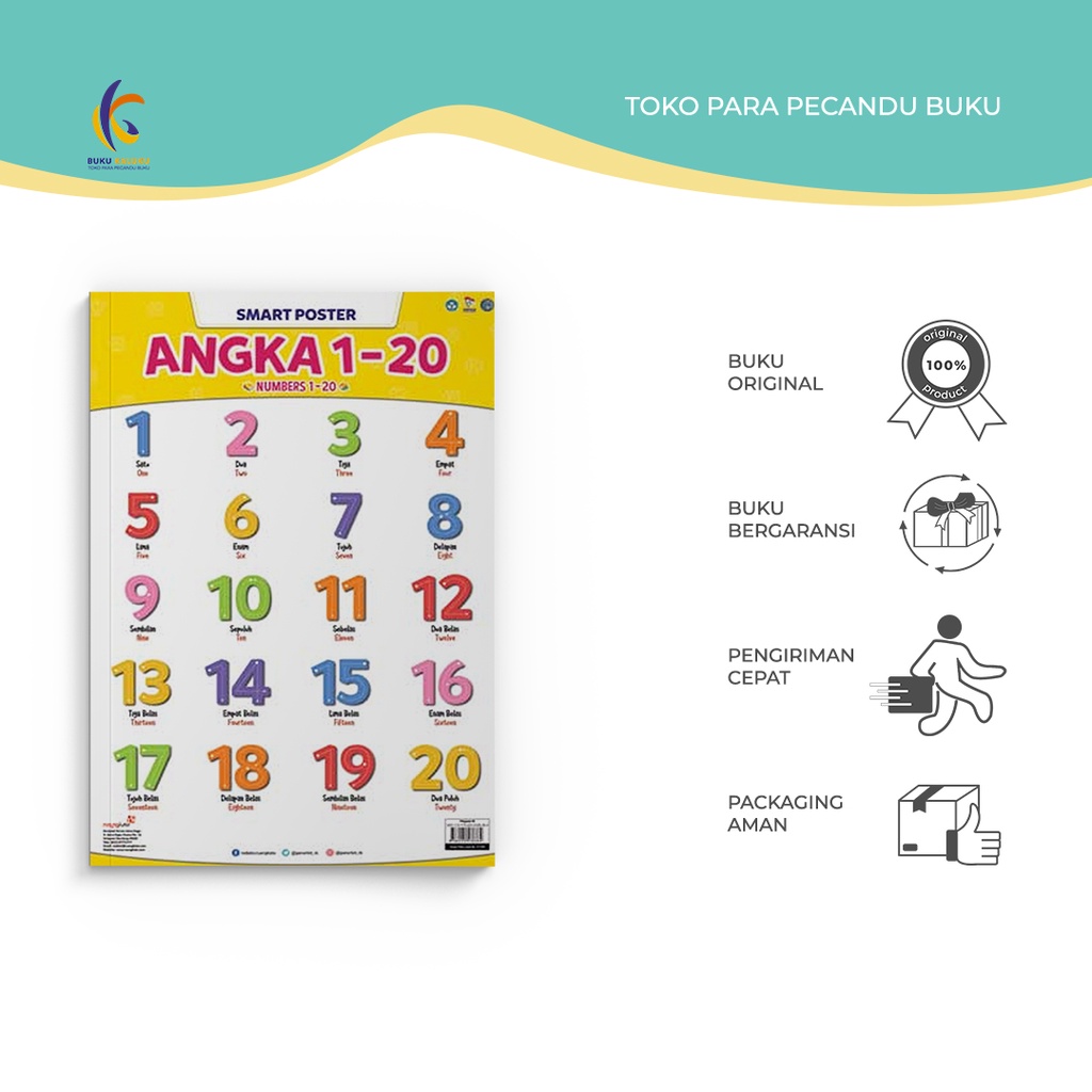 Jual Smart Poster Anak : Angka 1 - 20 - Ruangkata - Bukukaluku | Shopee ...