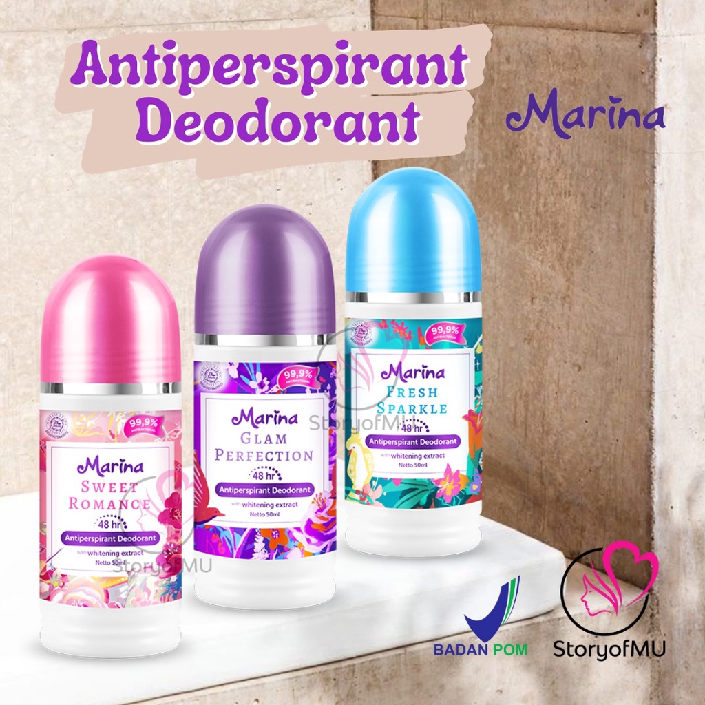 Jual MARINA Anti Prespirant Deodorant 50ml Fresh Sparkle Glam ...