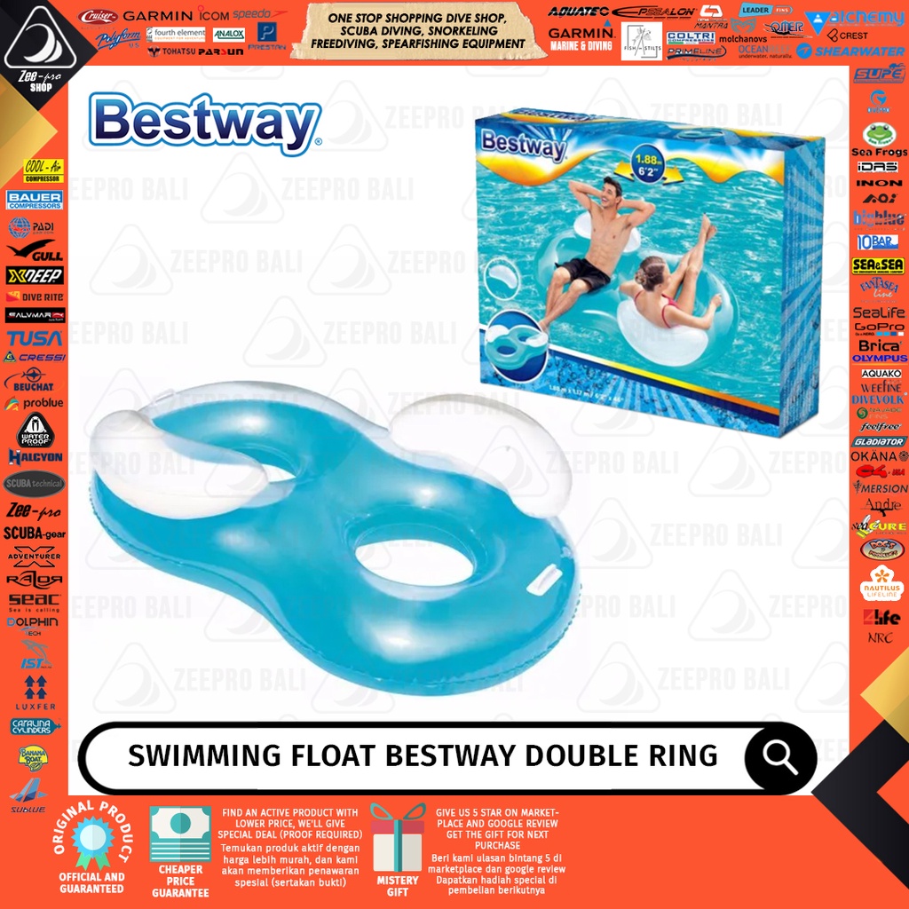 Jual Pelampung Ban Kolam renang Double Ring Longue Bestway Float ...
