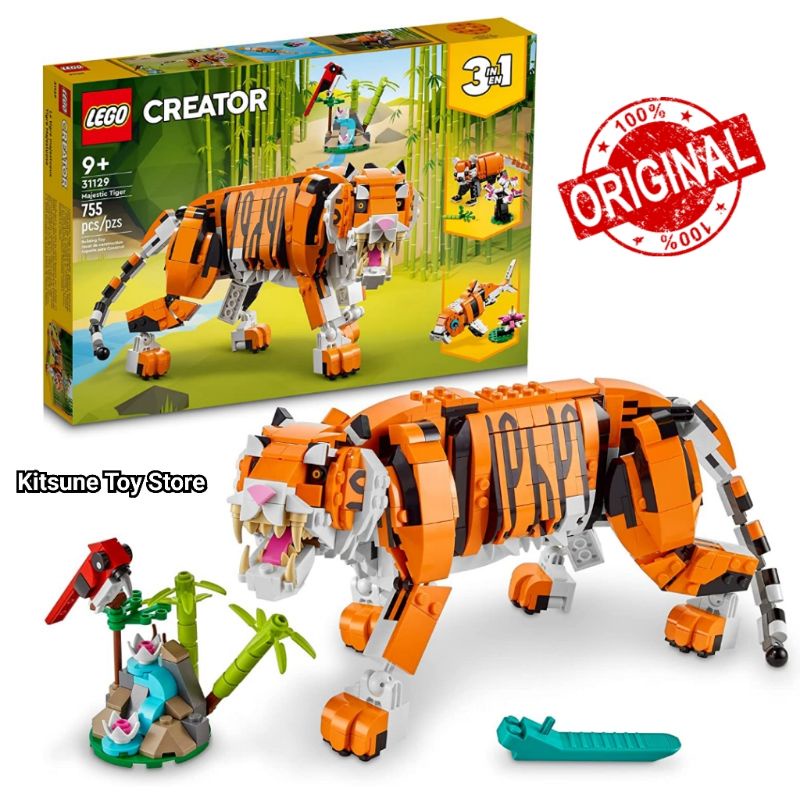Jual Lego Creator 31129 Majestic Tiger 3 in 1 Original 755 Pcs - Mainan ...