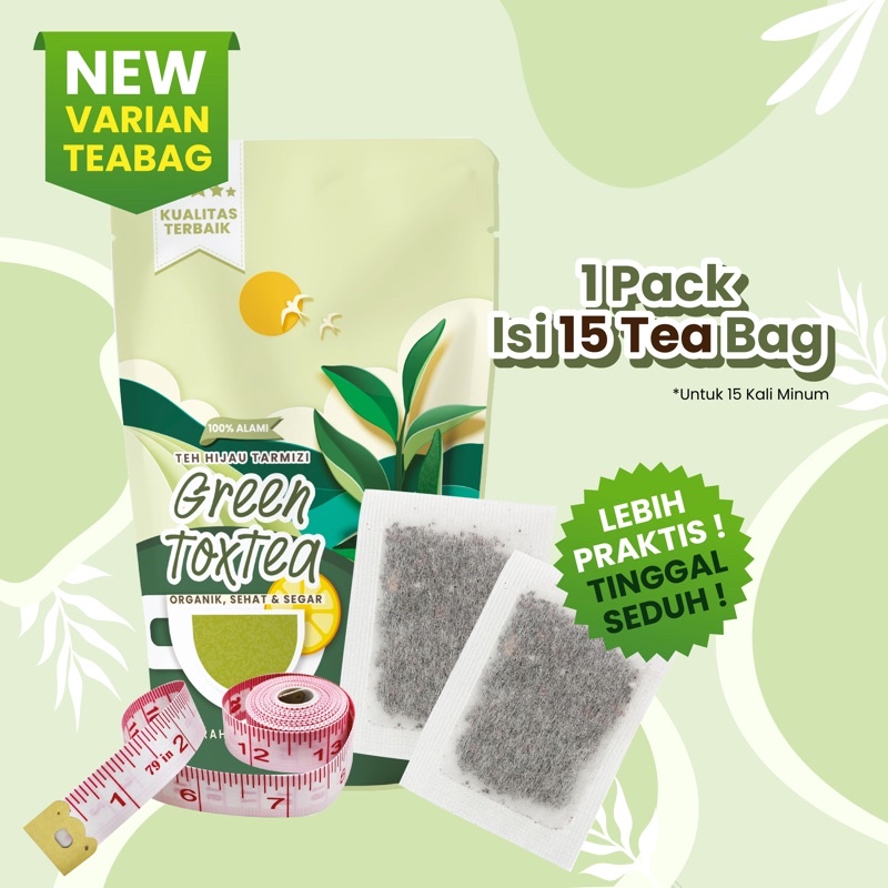 Jual TEH CELUP GREENTOXTEA TEA BAG DETOX PELANGSING BERGARANSI Hati2 ...