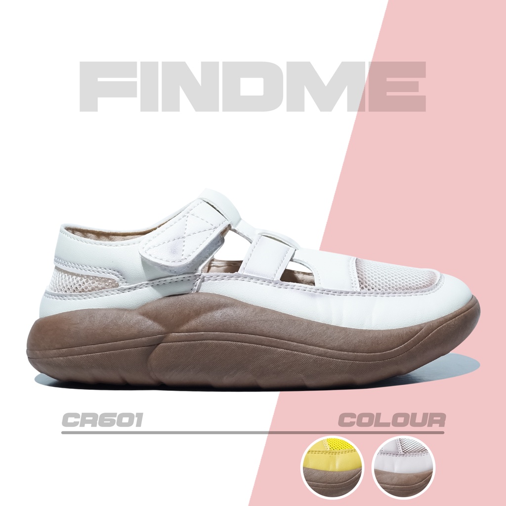 Jual FINDME Sneakers Wanita Wedges Model Unik Strap Duo Calming Colour ...