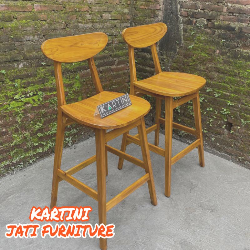 Jual kursi cafe untuk bar bahan kayu jati kursi bar untuk rumah makan ...