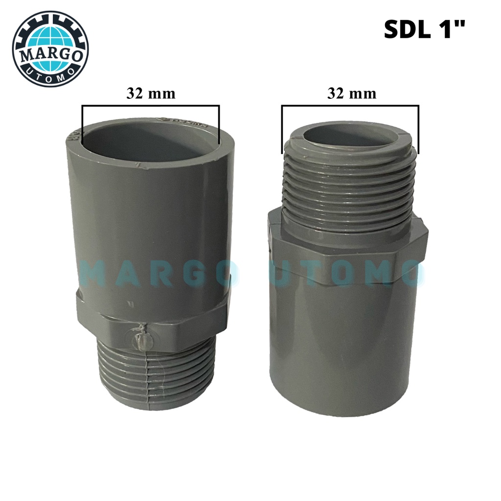 Jual Fitting PVC / Sambungan Pipa PVC Sock Drat Luar SDL 1 inch | Shopee Indonesia