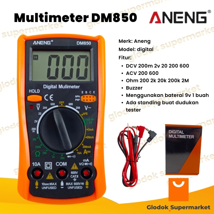Jual Multitester Aneng DM850 Multimeter Digital Tester | Shopee Indonesia