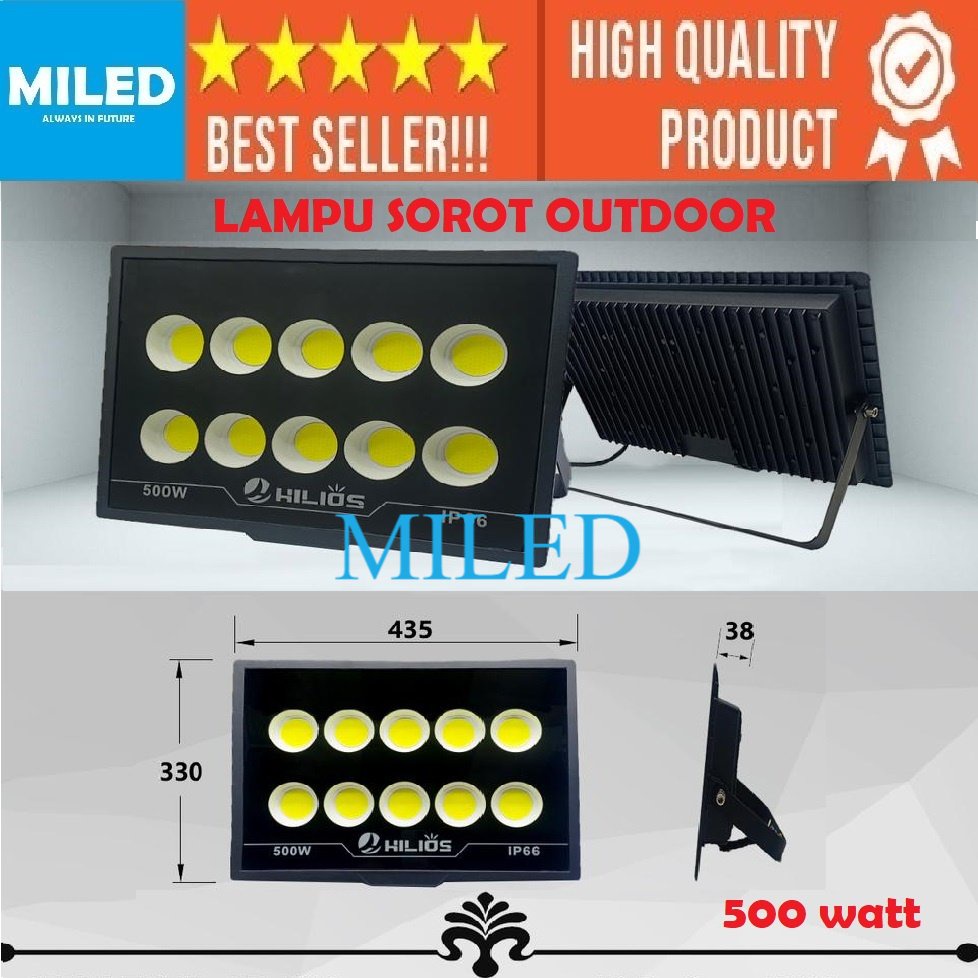 Jual LAMPU LED SOROT 500 WATT CAHAYA PUTIH / LAMPU TEMBAK FLOODLIGHT ...