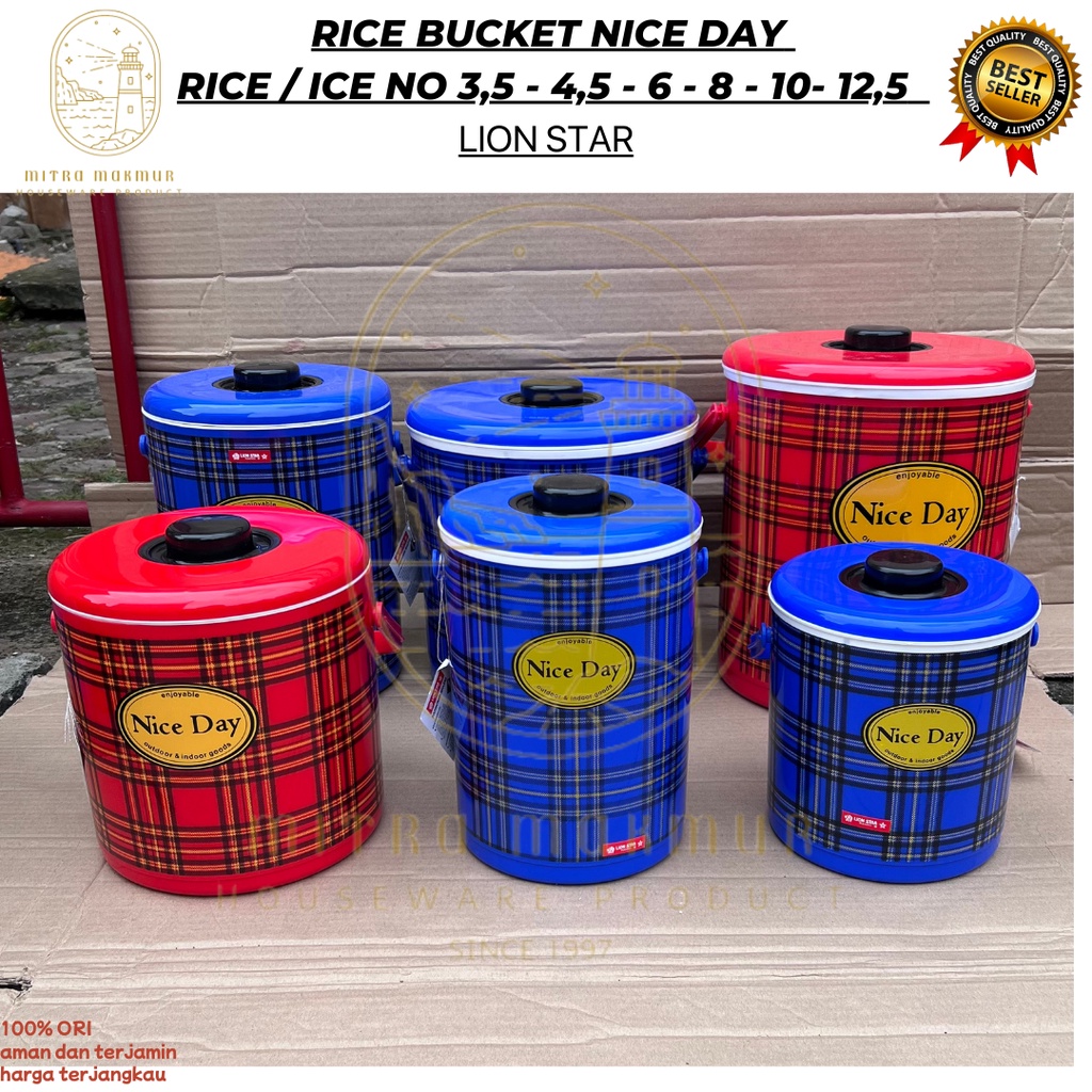 Jual LION STAR - NICE DAY RICE BUCKET / TERMOS NASI DAN ES 3,5 4,5 6 8 ...