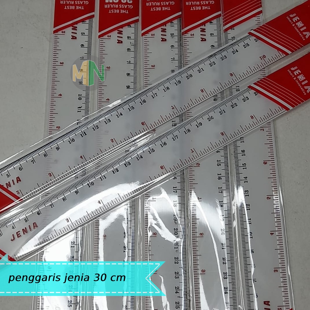 Jual penggaris jenia 30cm / penggaris bening | Shopee Indonesia
