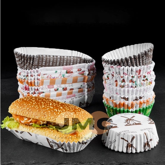 Jual JMC Paper Cup 10pcs Kertas Roti Kue Bulat dan Oval | Shopee Indonesia
