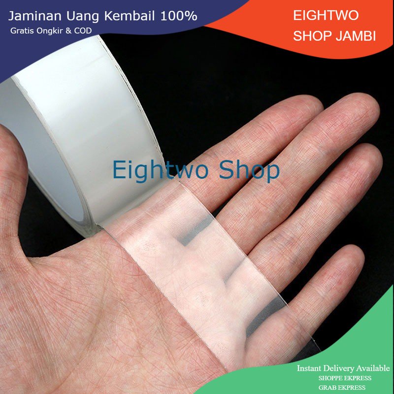 Jual Double Tape Gel Isolasi Bening 2 Sisi Perekat Dinding Tembok Tanpa ...