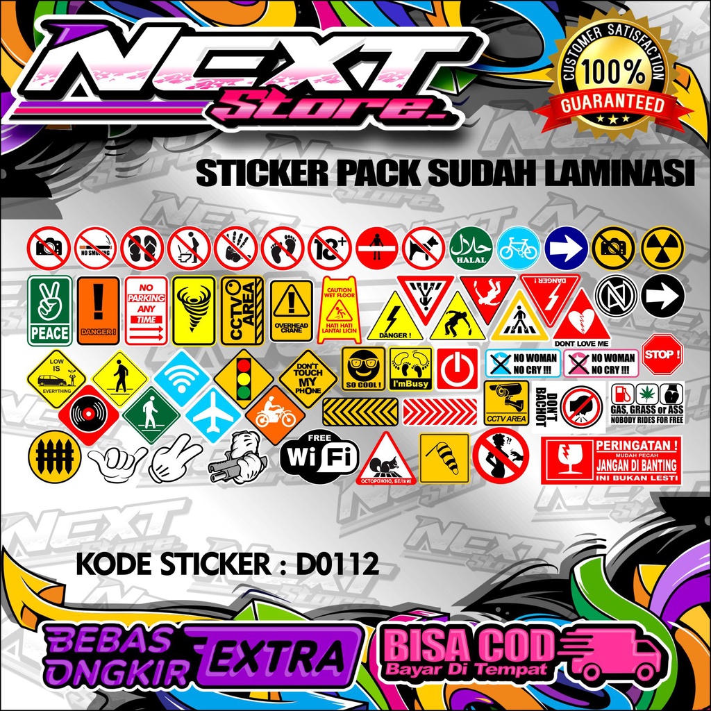 Jual STICKER ISI 60 PCS LOGO MURAH SUDAH LAMINASI | Shopee Indonesia