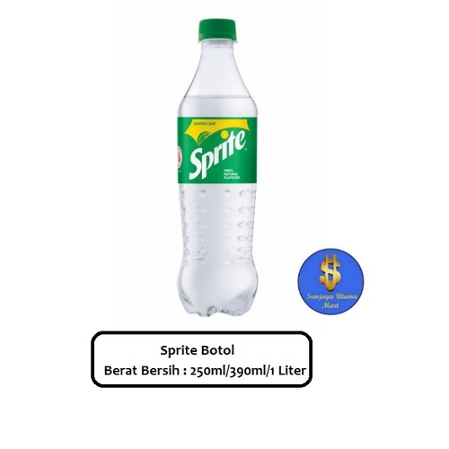 Jual Sprite Minuman Soda Botol 250ml/390ml/1 Liter-Minuman Soda Botol ...
